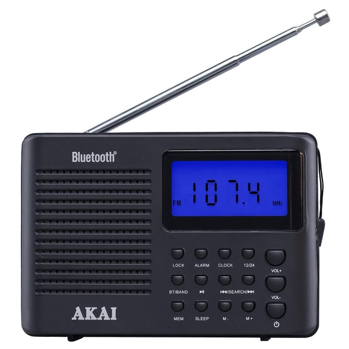 Преносимо радио AKAI APR-400 Преносимо радио с Bluetooth. Телескопична ...